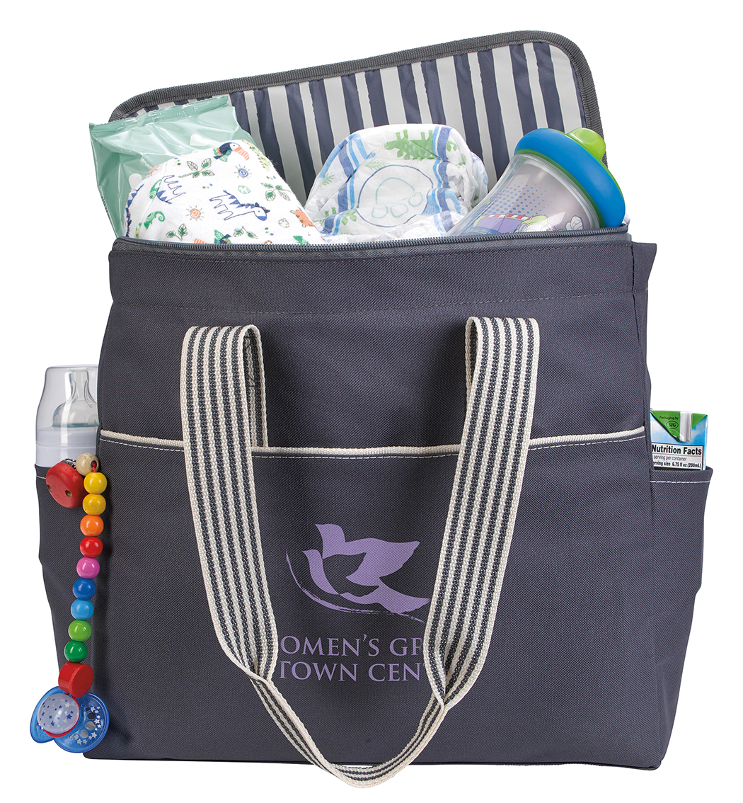 Stripe Diaper Tote-Pack | Koozie Group