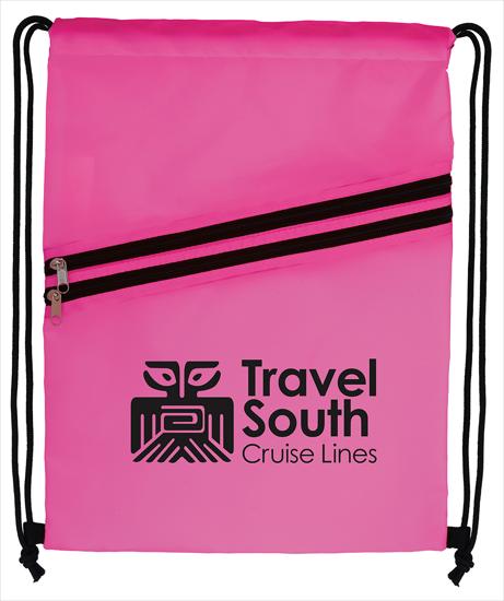 Neon Multi-Zippered Drawstring Backpack | Koozie Group