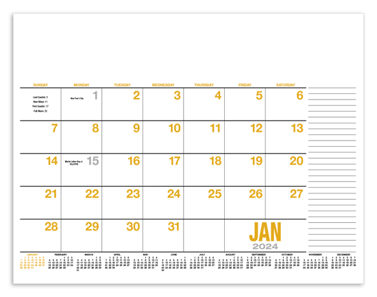 13-Month Desk Pad Calendar | Koozie Group