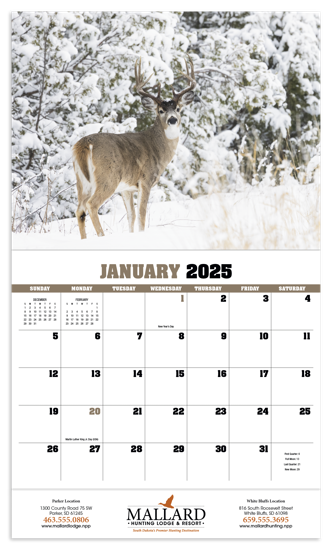 Trophy Whitetail Deer Appointment Calendar - Stapled | Koozie Group
