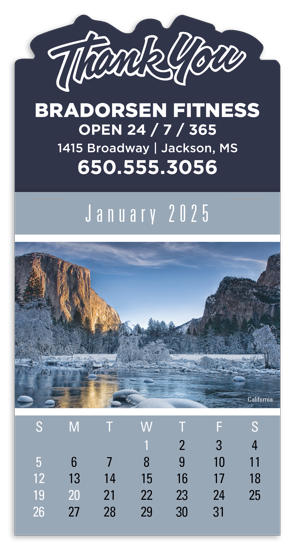 Press-N-Stick™ Header Scenic Calendar (13-Month) | Koozie Group